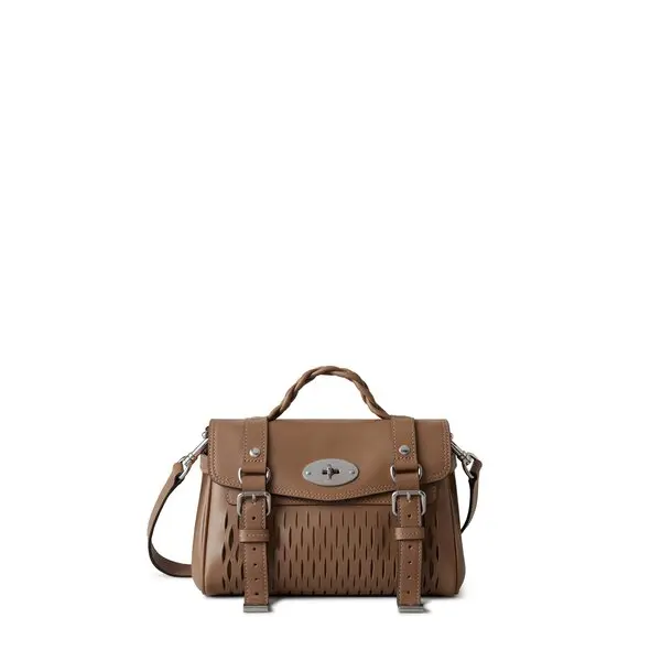Mulberry Alexa Satchel Bag - Teak-white