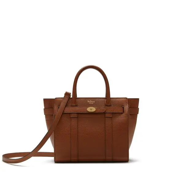 Mulberry Mini Zipped Bayswater - Oak Two-tone Small Classic Grain