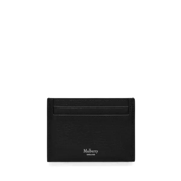 Mulberry Credit Card Slip - Black & Silver Small Classic Grain