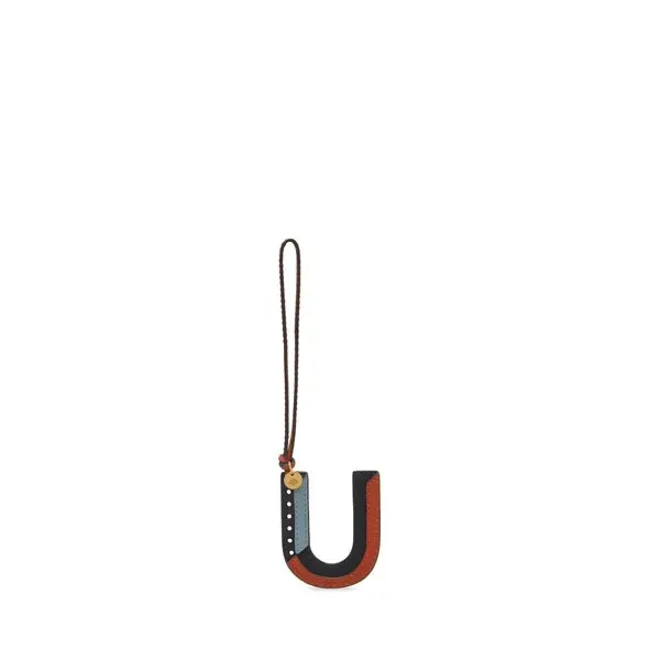 Mulberry Tri-colour Leather Keyring - Black Silky Calf