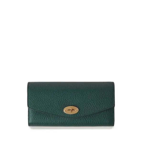 Mulberry Darley Wallet - Mulberry Green Heavy Grain