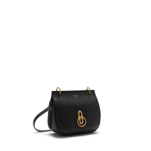 Mulberry Small Amberley Satchel - Black Small Classic Grain
