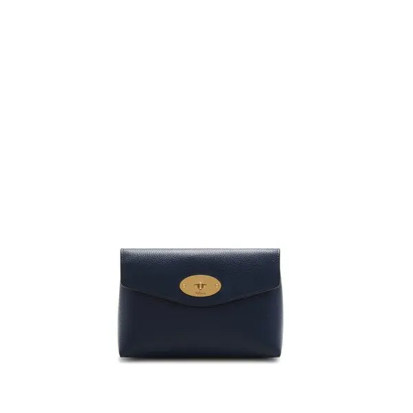 Mulberry Darley Cosmetic Pouch - Bright Navy Small Classic Grain