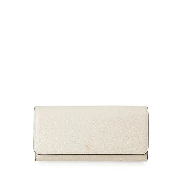 Mulberry Continental Wallet - Chalk Small Classic Grain
