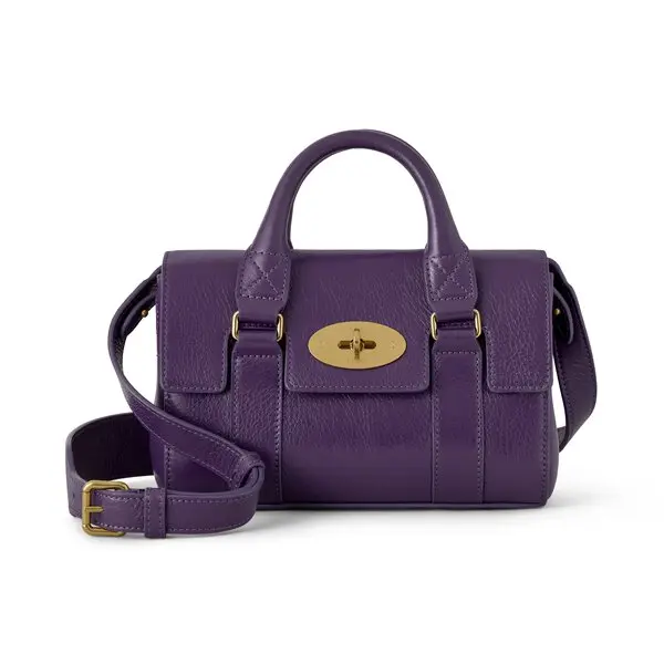 Mulberry Mini Bayswater - Amethyst High Shine Leather