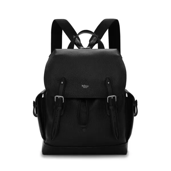 Mulberry Heritage Backpack - Black Natural Grain Leather
