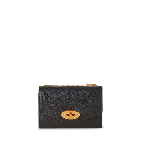 Mulberry Darley Folded Multi-card Wallet - Black Small Classic Grain