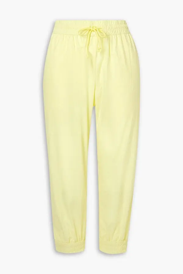 Paradised Cropped Cotton-poplin Track Pants