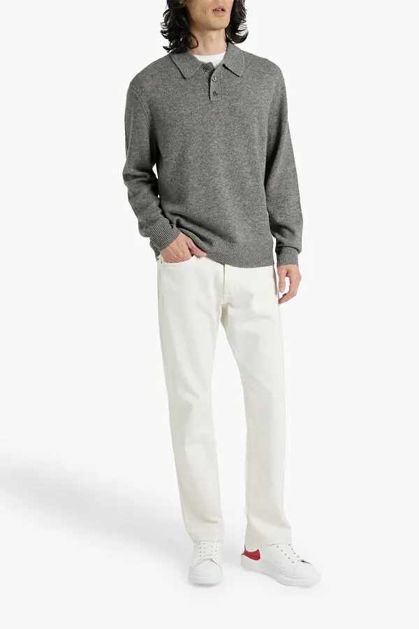 ALEX MILL Cashmere Polo Sweater Green S