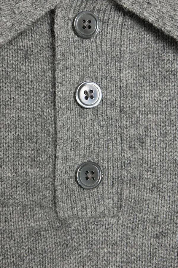 ALEX MILL Cashmere Polo Sweater Green S
