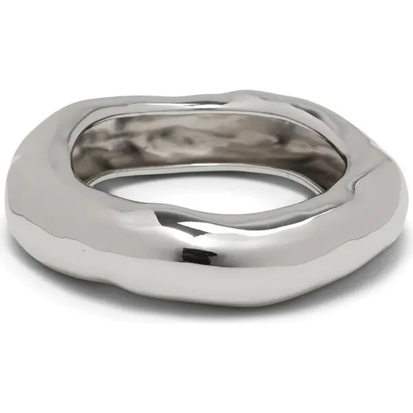 Alexis Bittar Wide Molten Bangle Bracelet - Silver
