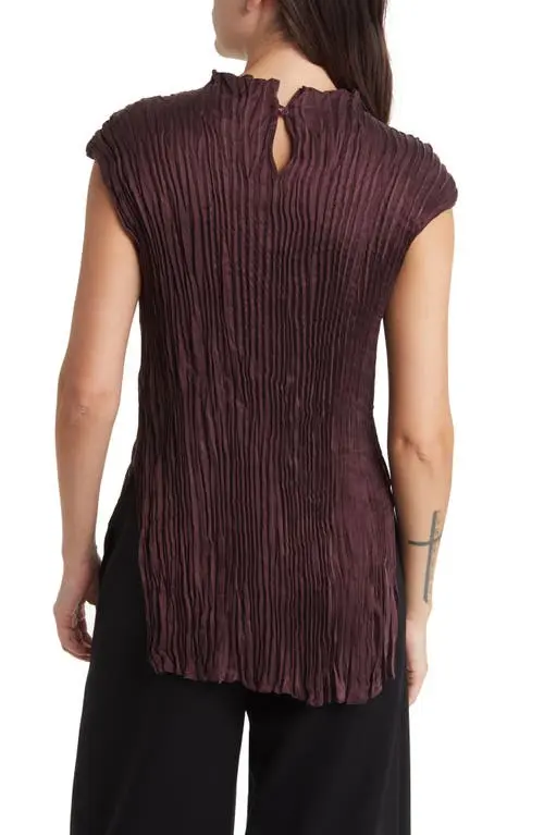 Eileen Fisher Crinkle Funnel Neck Tunic