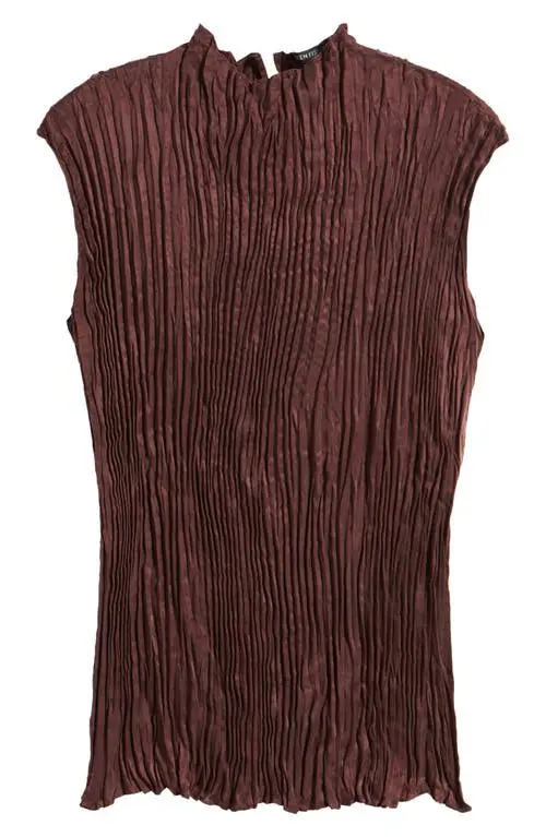 Eileen Fisher Crinkle Funnel Neck Tunic