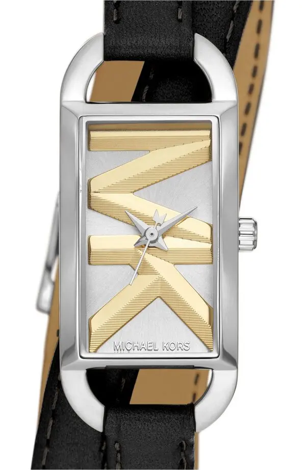 Michael Kors Mk Empire Double Wrap Leather Strap Watch  display picture 2