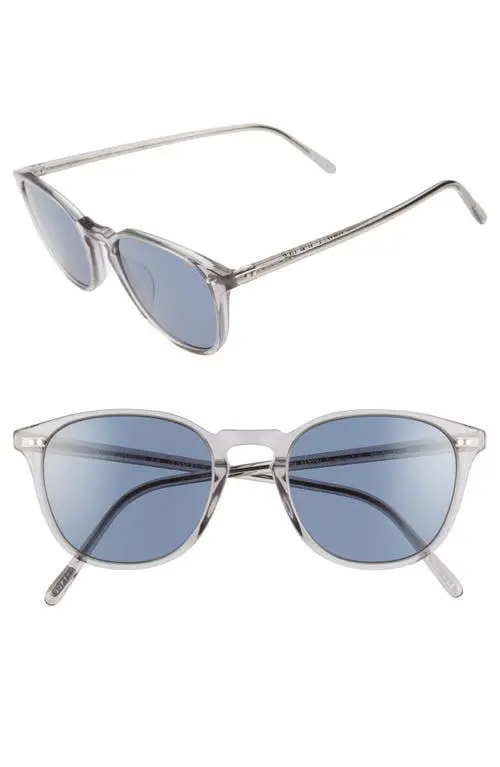 Oliver Spencer Forman L.a. 51mm Polarized Round Sunglasses - Workman Grey/ Blue