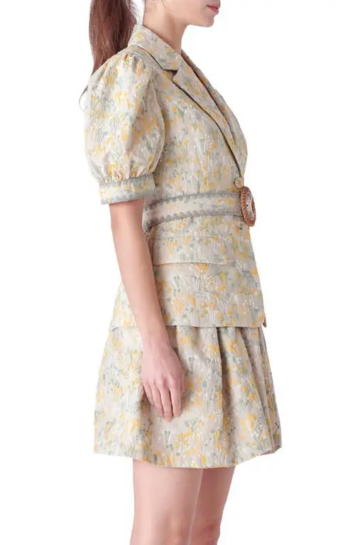 English Factory Floral Embroidered Blazer
