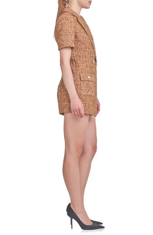 Endless Rose Double Breasted Romper - Brown