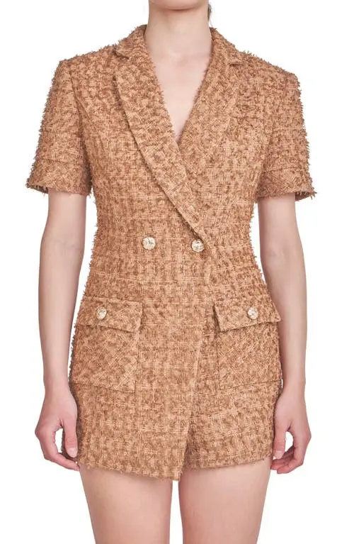 Endless Rose Double Breasted Romper - Brown