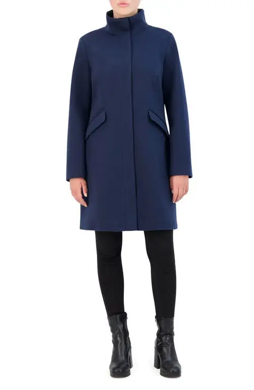 Cole Haan Twill Coat - Navy