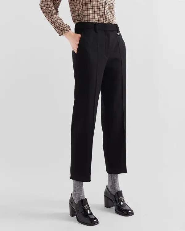 Prada Grain De Poudre Trousers