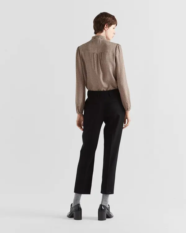 Prada Grain De Poudre Trousers
