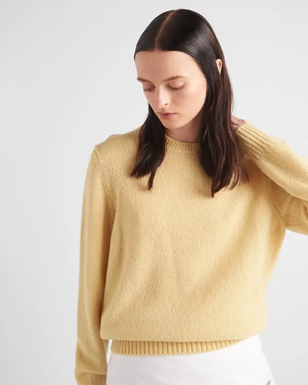 Prada Wool And Cashmere Crew-neck Sweater