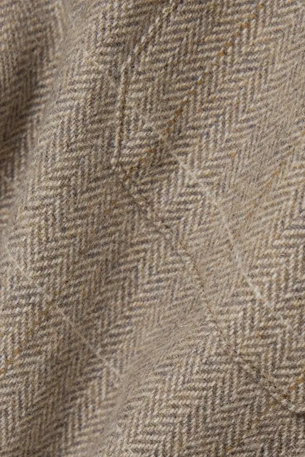 Denimist Cropped Herringbone Wool-blend Jacket