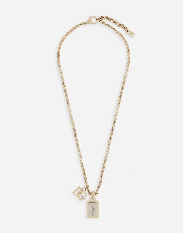 Dolce & Gabbana Link Necklace With Logo - Gold