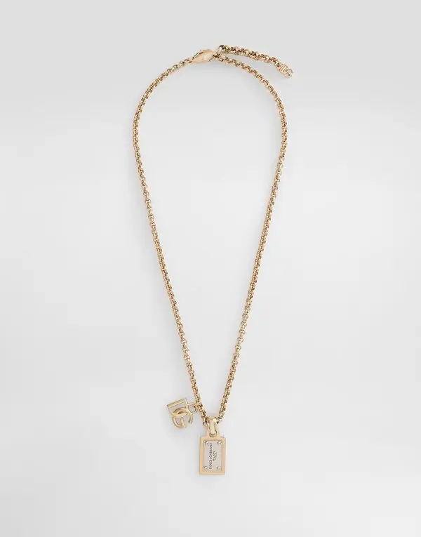 Dolce & Gabbana Link Necklace With Logo - Gold