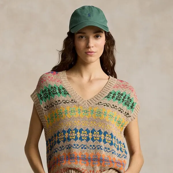 Ralph Lauren Fair Isle Sweater Vest - Tan Multi