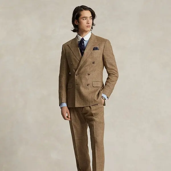 Polo Ralph Lauren Suit Ralph Lauren Polo Houndstooth Silk-Linen