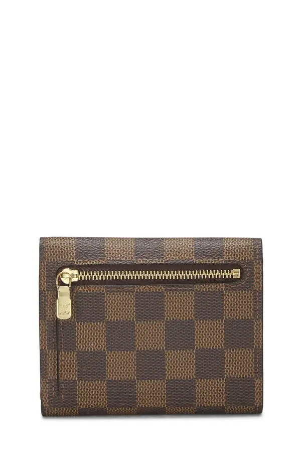LOUIS VUITTON Damier Ebene Koala Wallet - Brown