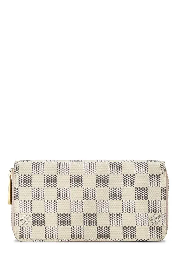 LOUIS VUITTON Damier Azur Zippy Continental Wallet - Pink