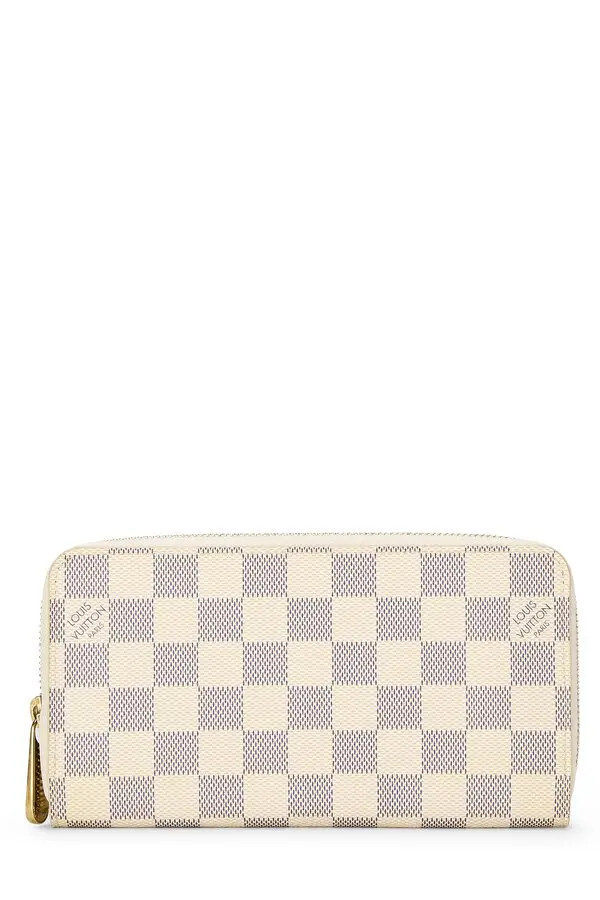 LOUIS VUITTON Damier Azur Zippy Continental Wallet - White