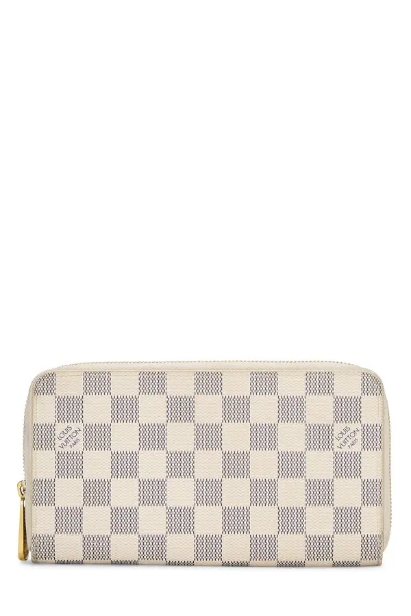 LOUIS VUITTON Damier Azur Zippy Continental Wallet - White