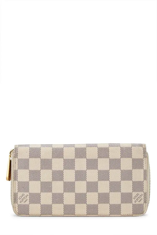 LOUIS VUITTON Damier Azur Zippy Continental Wallet - White