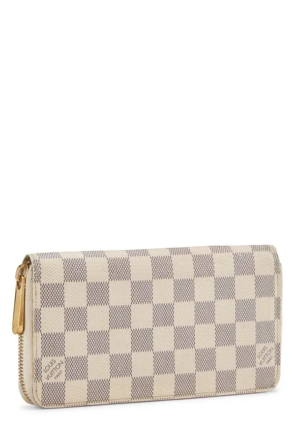 LOUIS VUITTON Damier Azur Zippy Continental Wallet - White