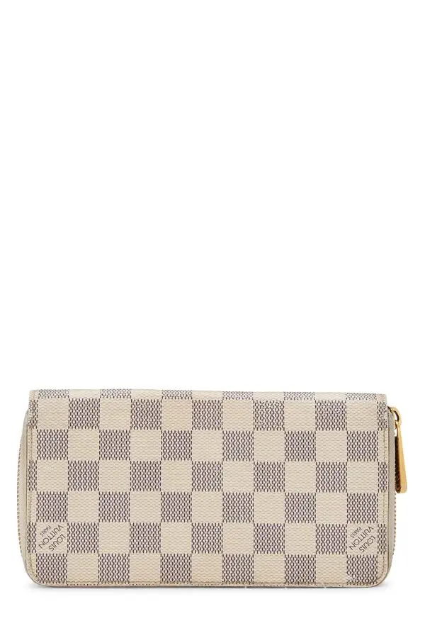 LOUIS VUITTON Damier Azur Zippy Continental Wallet - White