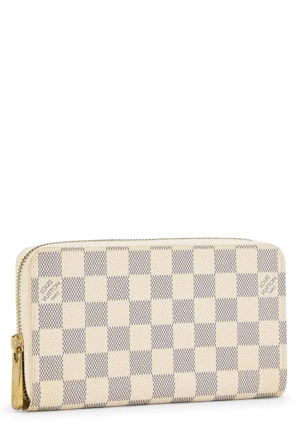 LOUIS VUITTON Damier Azur Zippy Continental Wallet - White