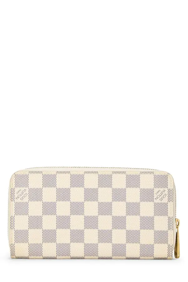 LOUIS VUITTON Damier Azur Zippy Continental Wallet - White