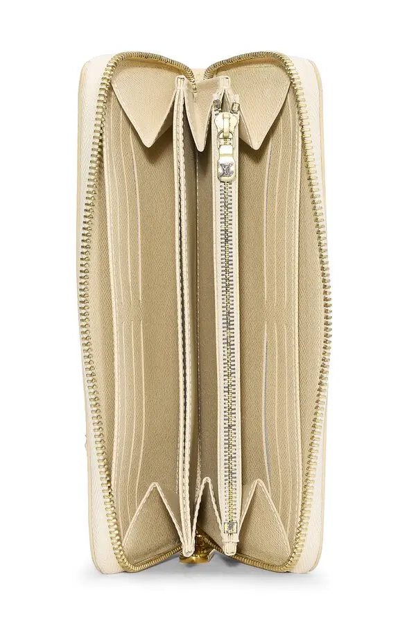 LOUIS VUITTON Damier Azur Zippy Continental Wallet - White