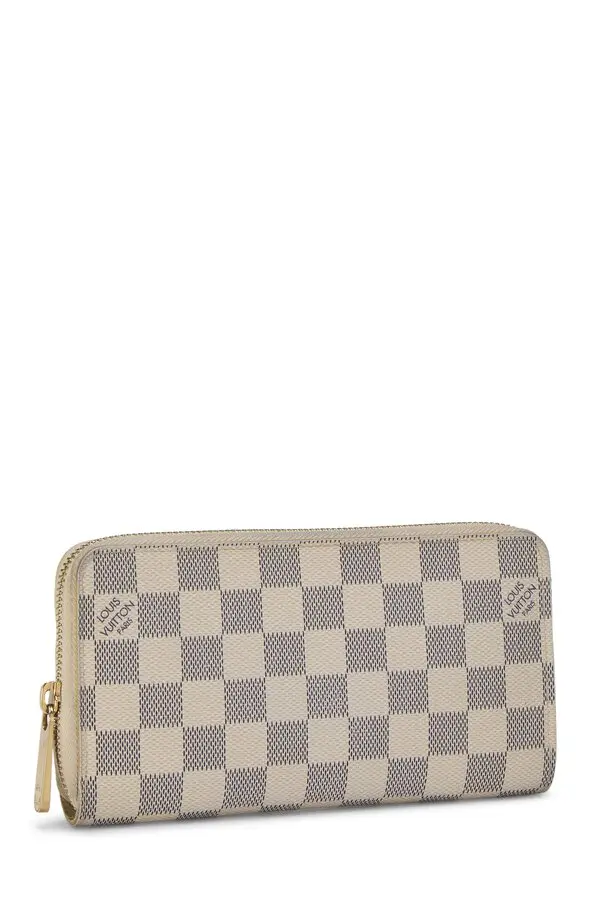 LOUIS VUITTON Damier Azur Zippy Continental Wallet - White