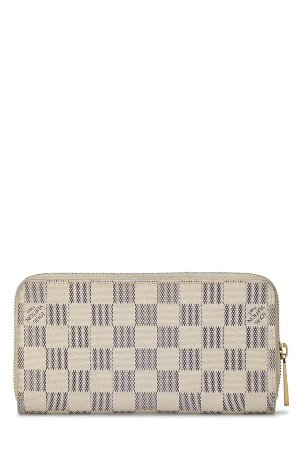 LOUIS VUITTON Damier Azur Zippy Continental Wallet - White