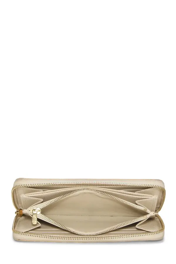 LOUIS VUITTON Damier Azur Zippy Continental Wallet - White