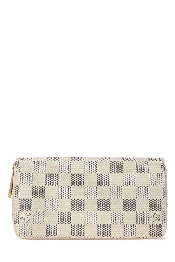 LOUIS VUITTON Damier Azur Zippy Continental Wallet - White