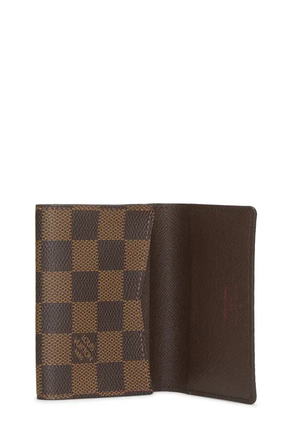 LOUIS VUITTON Damier Ebene Canvas Business Card Holder
