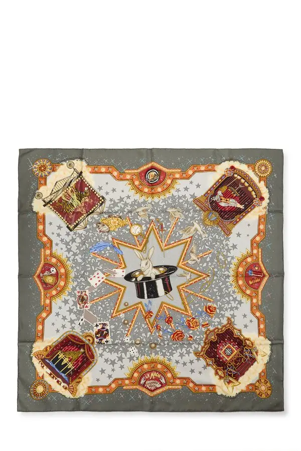 Hermès Multicolor 'la Magie' Silk Scarf 90