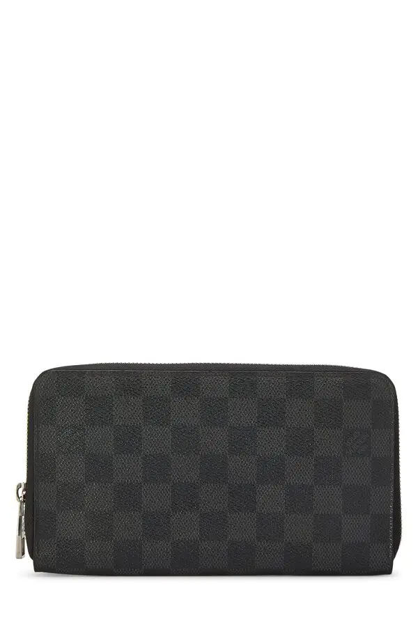 LOUIS VUITTON Damier Graphite Zippy Organizer - Black