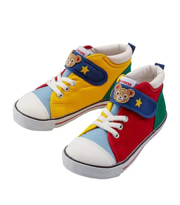 MIKI HOUSE Embroidered Bear Sneakers - Multi