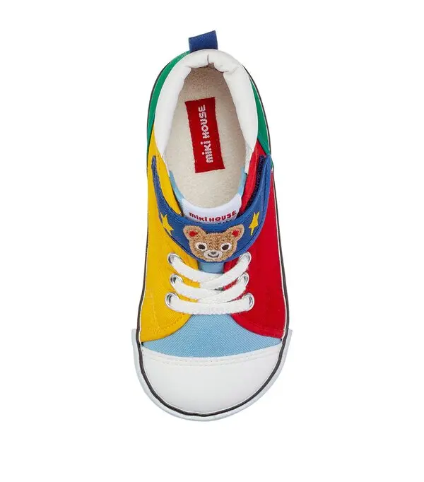MIKI HOUSE Embroidered Bear Sneakers - Multi